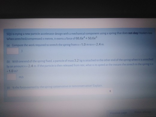 Solved SQU is trying a new particle accelerator design with | Chegg.com