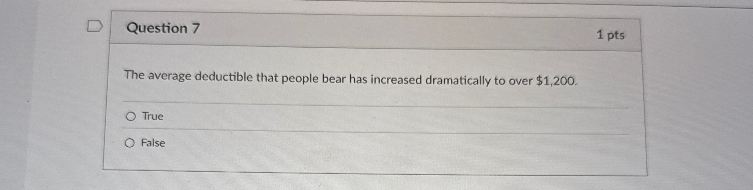 Solved Question 71 ﻿ptsThe average deductible that people | Chegg.com