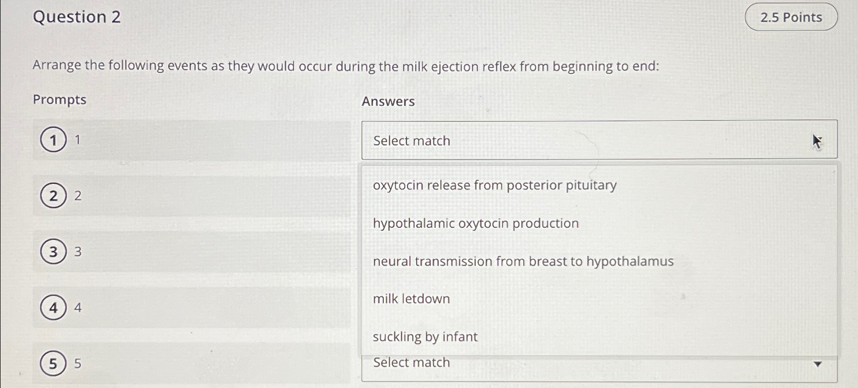 Solved Question 2Arrange the following events as they would | Chegg.com