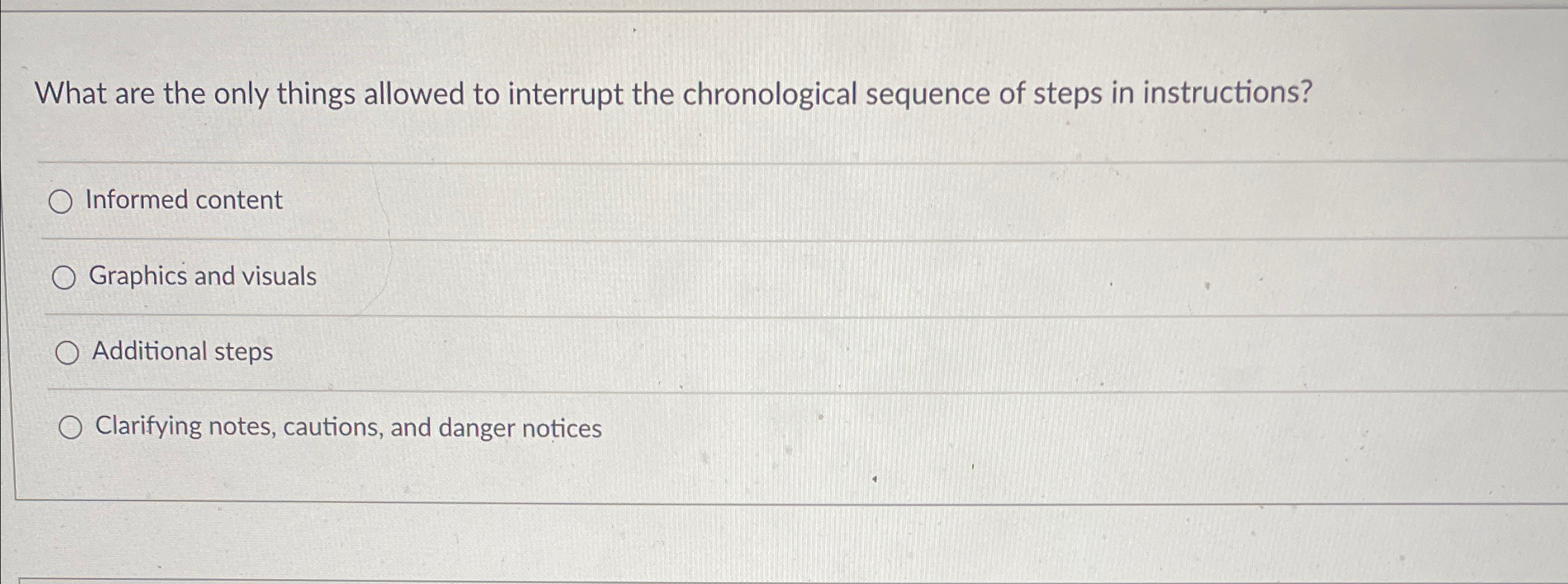 Solved What are the only things allowed to interrupt the | Chegg.com