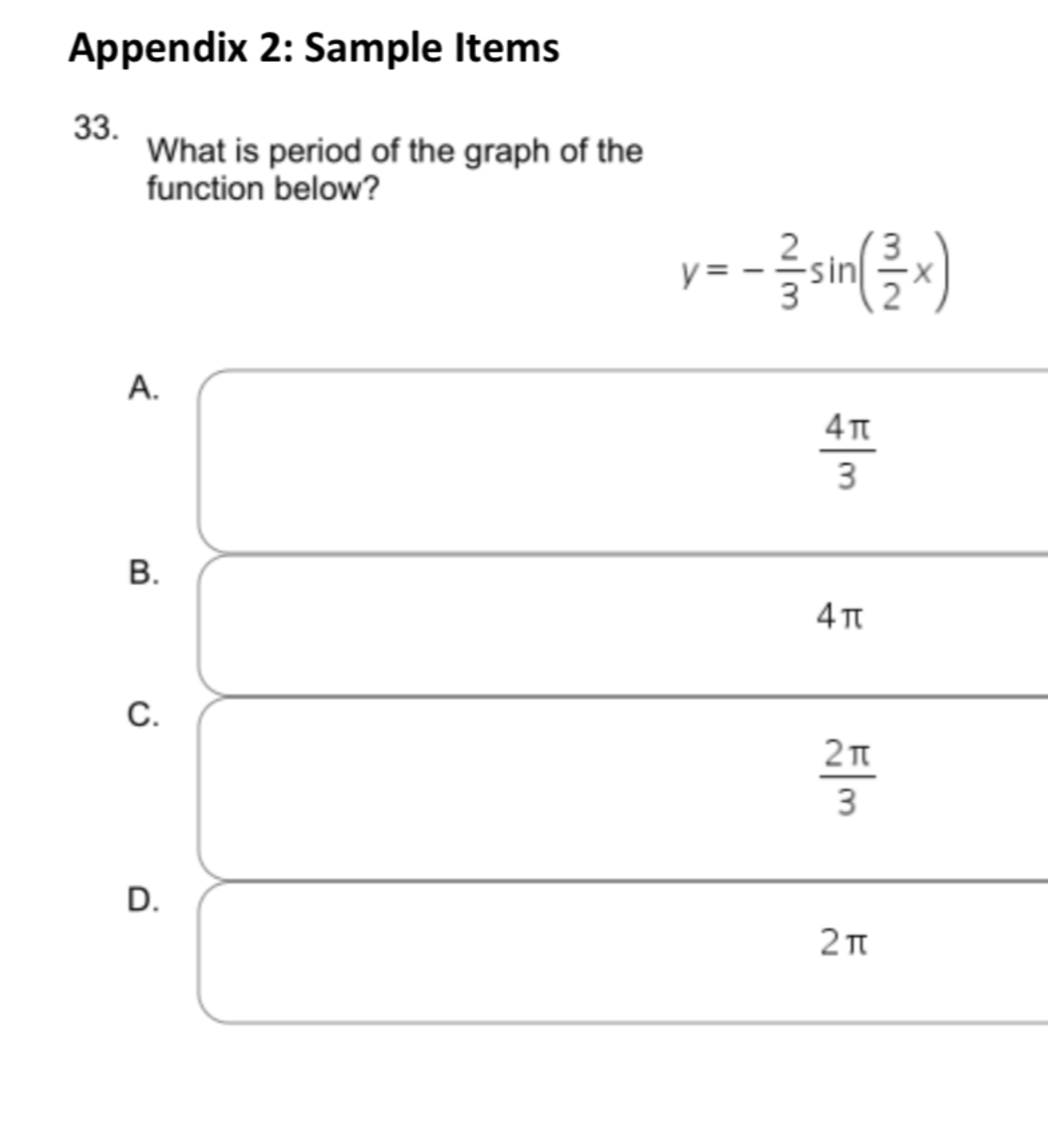 Solved Appendix 2: Sample ItemsWhat is period of the graph | Chegg.com
