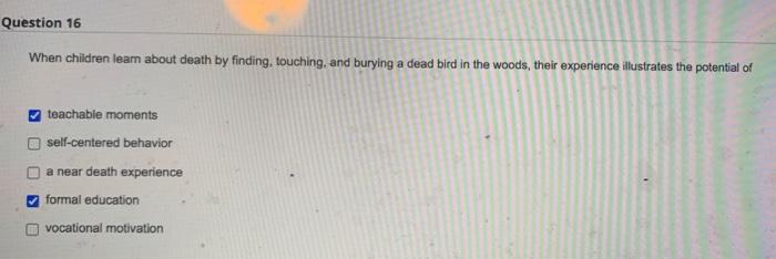Solved Question 15 2 points An assumptive world as a | Chegg.com