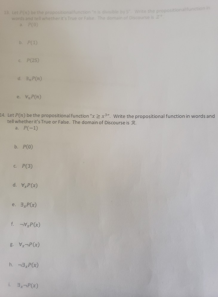Solved Let P N Be The Propositional Function N Is