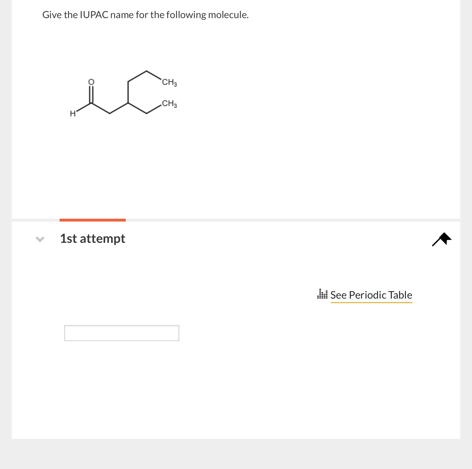 Solved Give the IUPAC name for the following molecule.1st | Chegg.com