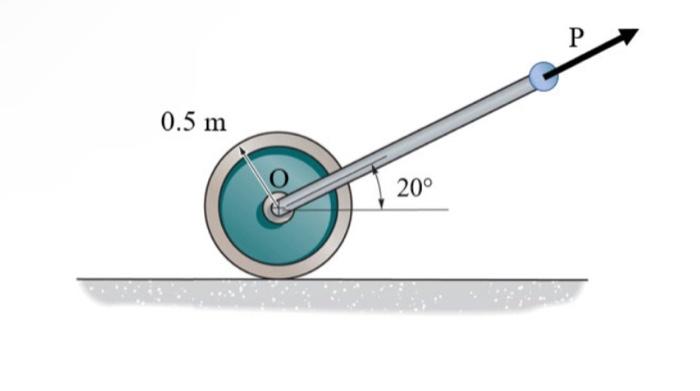 Solved 16-78)A 30-kg lawn roller is pulled by a lawn tractor | Chegg.com