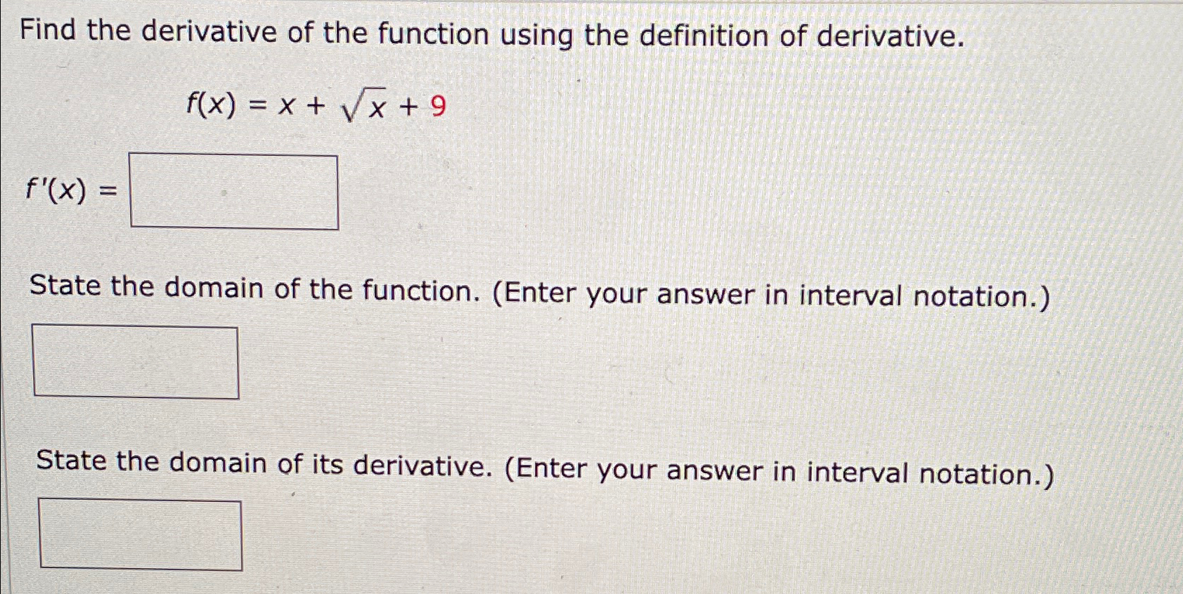 Solved Find the derivative of the function using the | Chegg.com