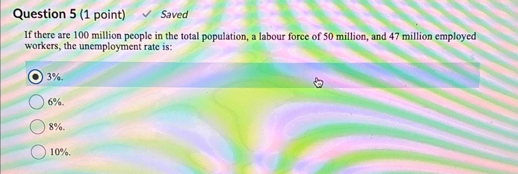 Solved Question 5 (1 ﻿point) ﻿SavedIf there are 100 | Chegg.com