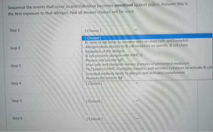 Solved Sequence the events that occur as and individual | Chegg.com