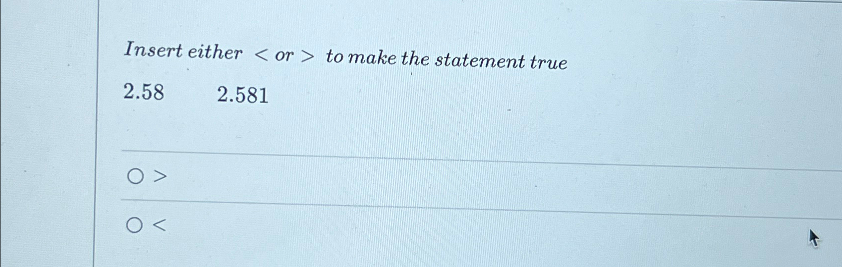 Solved Insert either ﻿to make the statement | Chegg.com