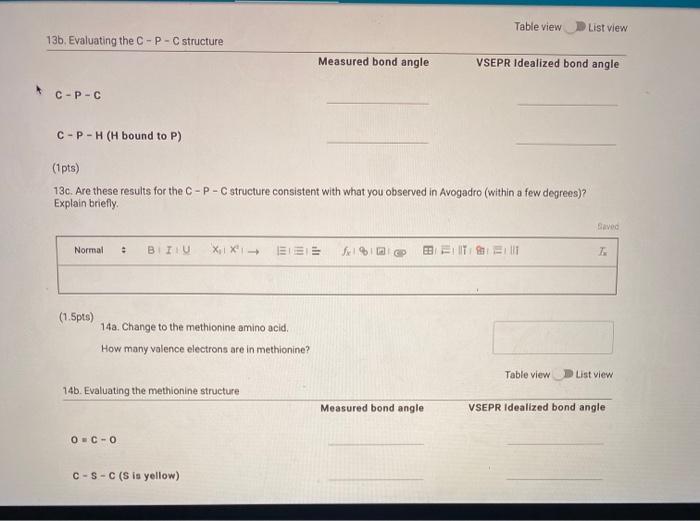 Solved Table view List view 13b. Evaluating the C-P-C | Chegg.com