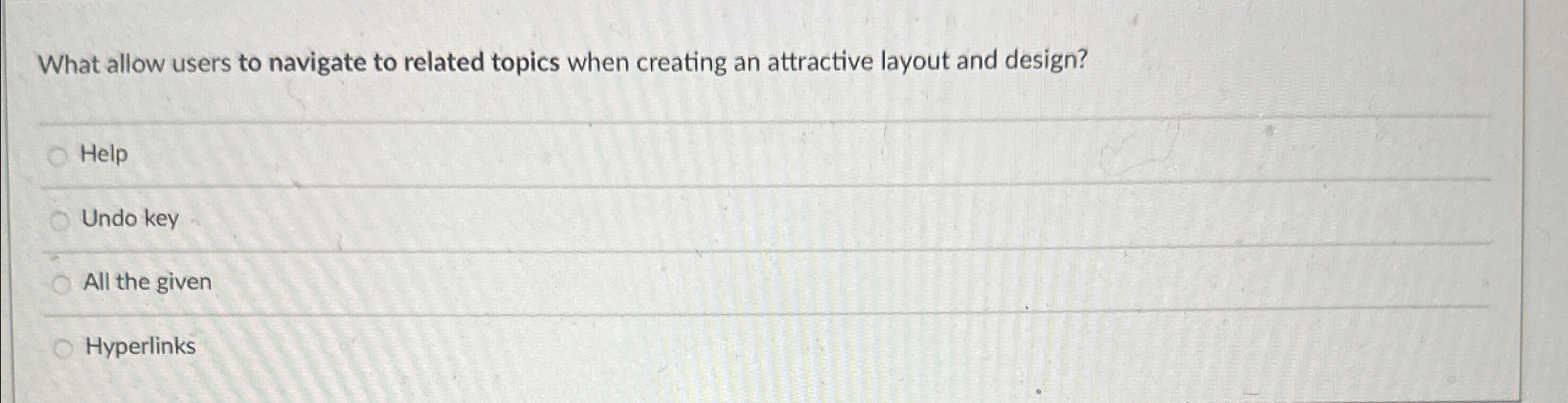Solved What allow users to navigate to related topics when | Chegg.com