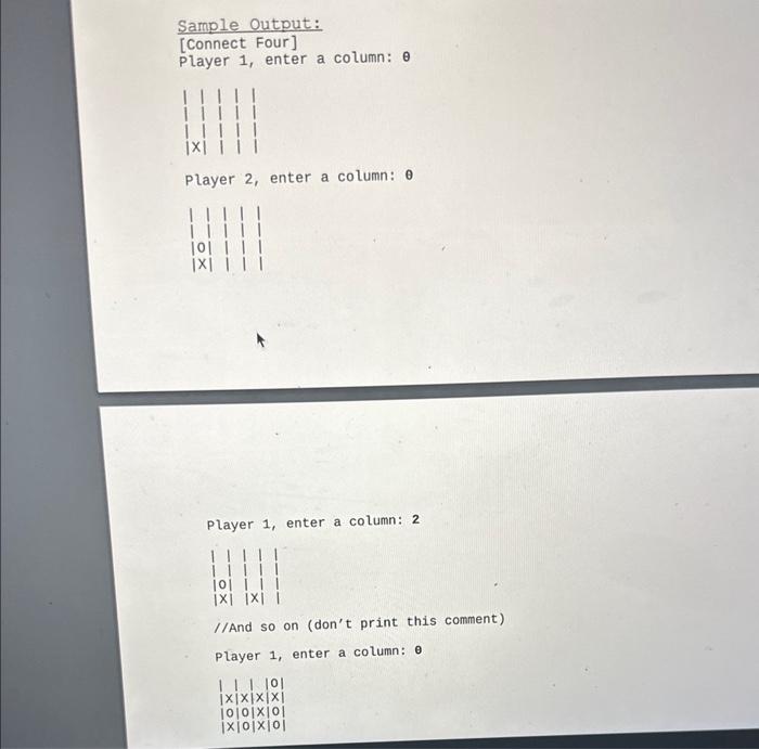 Solved Assignment 6C: Connect Four. Now that we've learned | Chegg.com