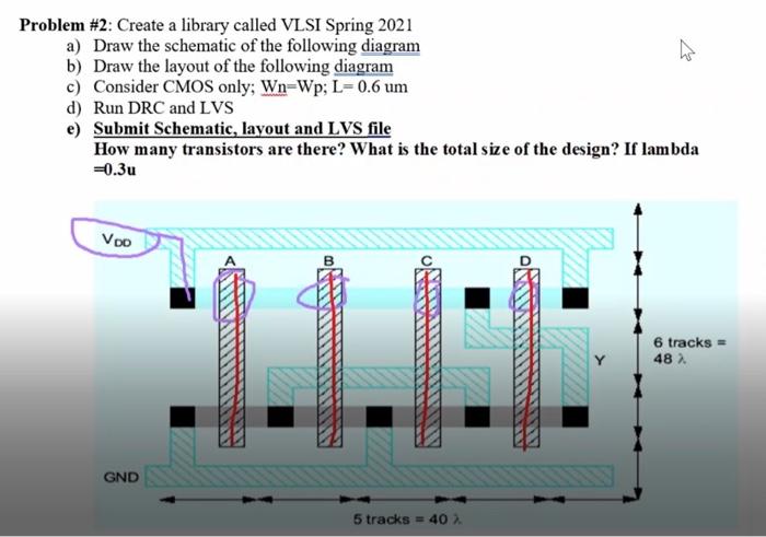 Solved Problem #2: Create a library called VLSI Spring 2021 | Chegg.com