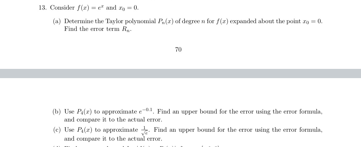 Solved Using Matlab:Consider f(x)=ex ﻿and x0=0.(a) | Chegg.com
