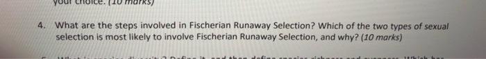 Solved your 4. What are the steps involved in Fischerian | Chegg.com