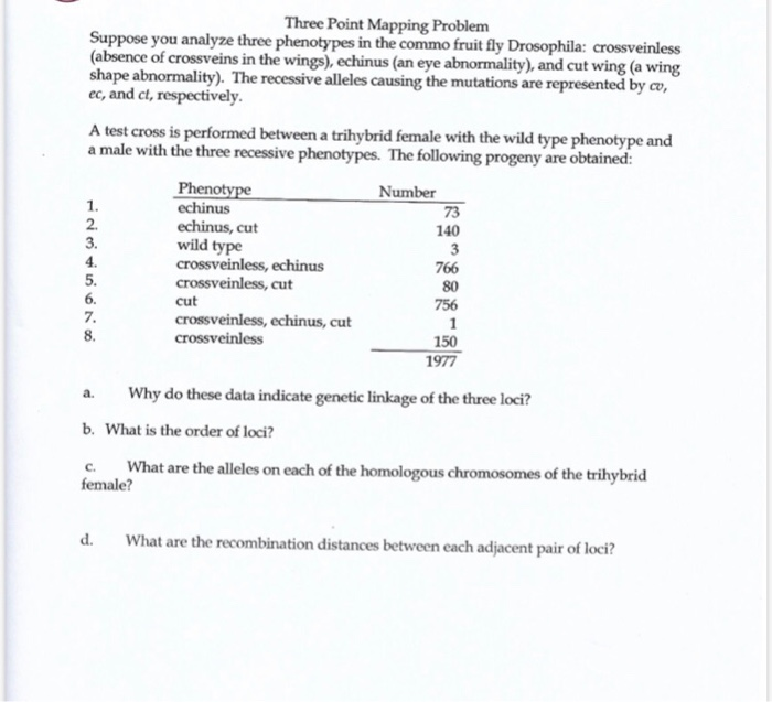 Solved Three Point Mapping Problem Suppose you analyze three | Chegg.com