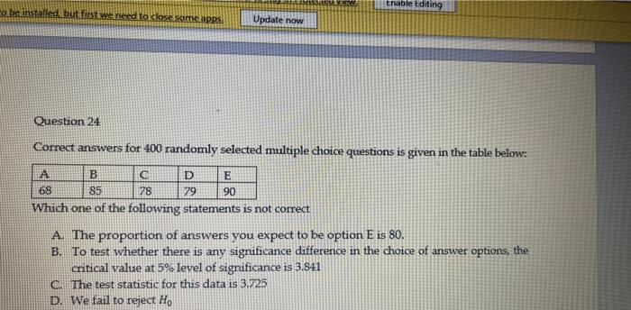 Solved Correct answers for 400 randomly selected multiple | Chegg.com
