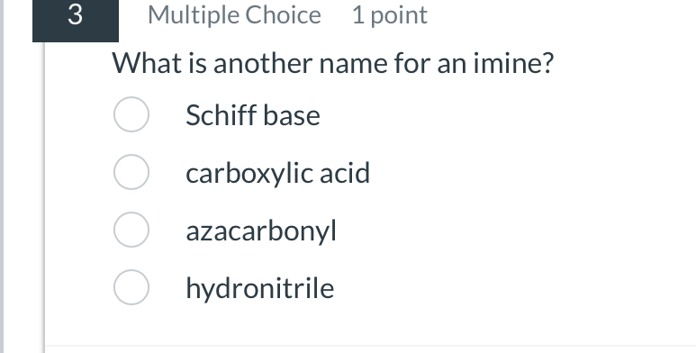 Solved 3Multiple Choice1 ﻿pointWhat is another name for an | Chegg.com