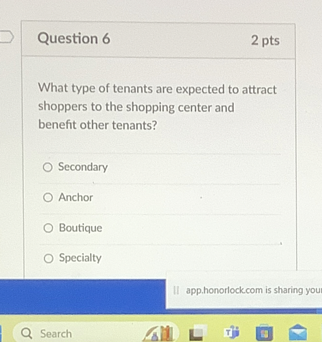 Solved Question 62 ﻿ptsWhat type of tenants are expected to | Chegg.com
