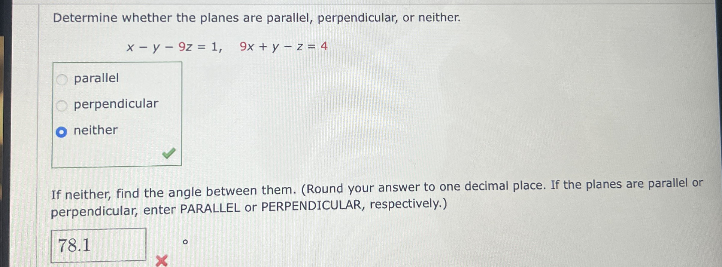 Determine whether the planes are parallel, | Chegg.com