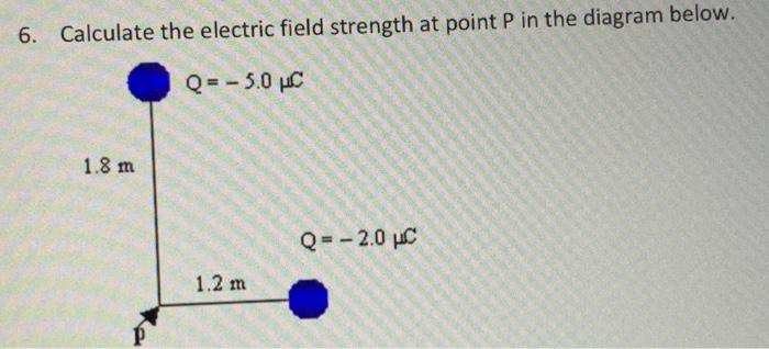 Solved 6. Calculate the electric field strength at point P | Chegg.com