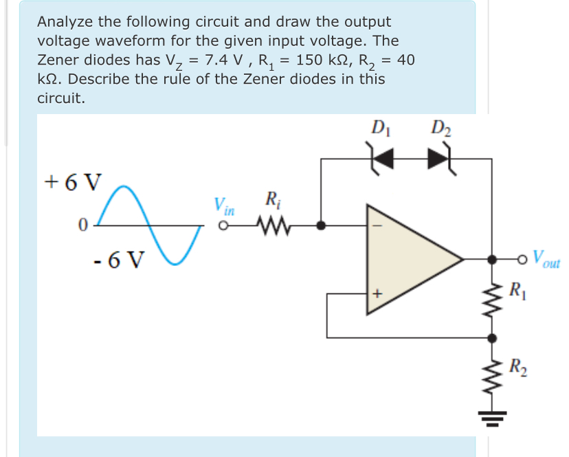 Solved Analyze the following circuit and draw the output | Chegg.com