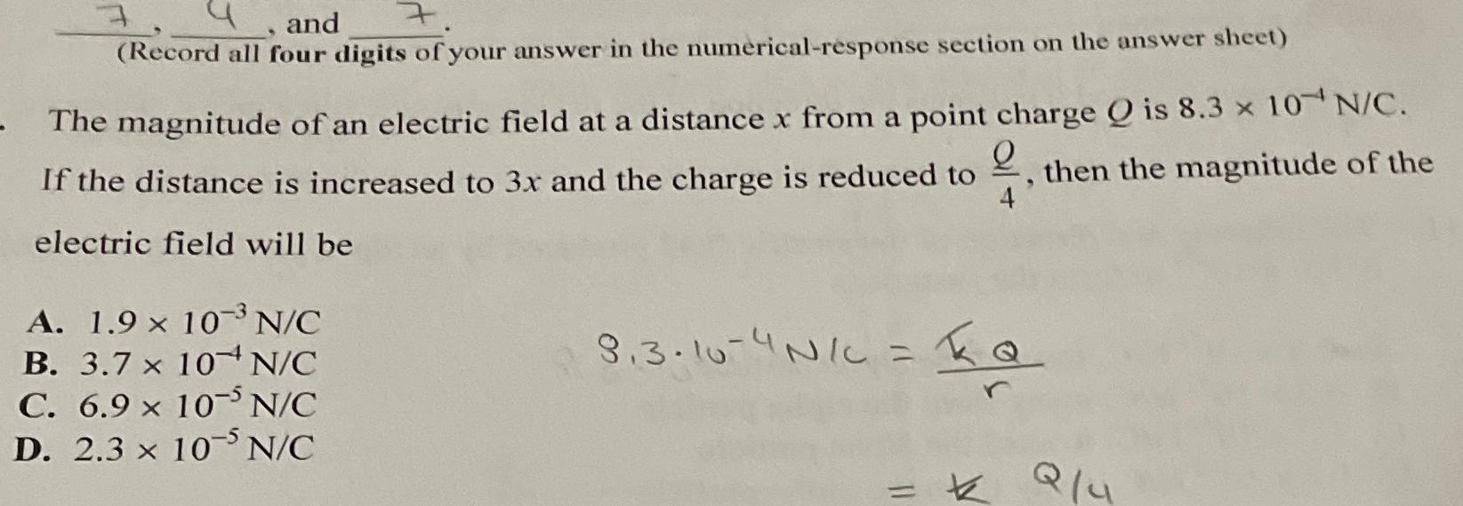 Solved (Record all four digits of your answer in the | Chegg.com