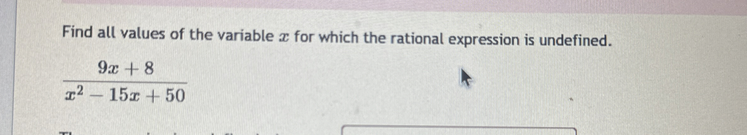 Solved Find all values of the variable x ﻿for which the | Chegg.com