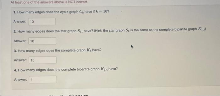 Solved 1. How many edges does the cycle graph Ck have if | Chegg.com