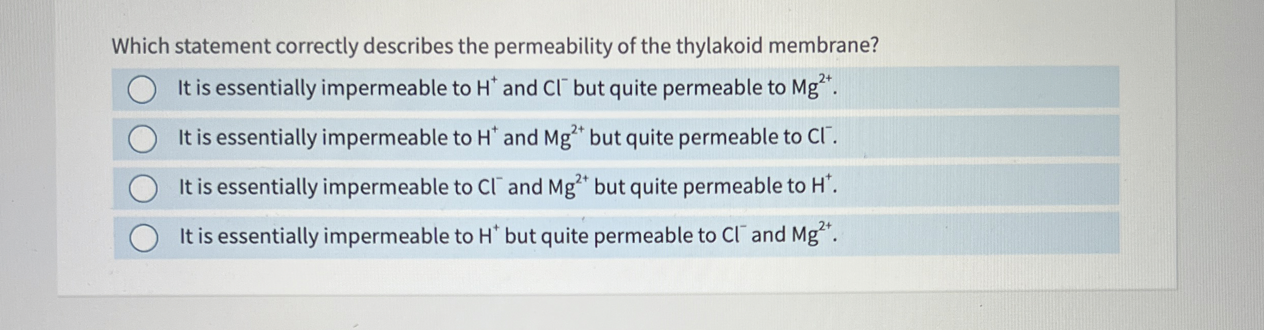 Solved Which statement correctly describes the permeability | Chegg.com