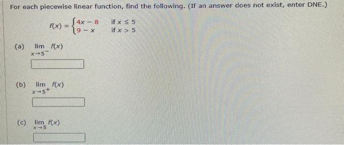Solved For each piecewise linear function, find the | Chegg.com