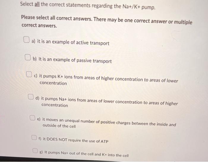 Select All The Correct Statements Regarding The