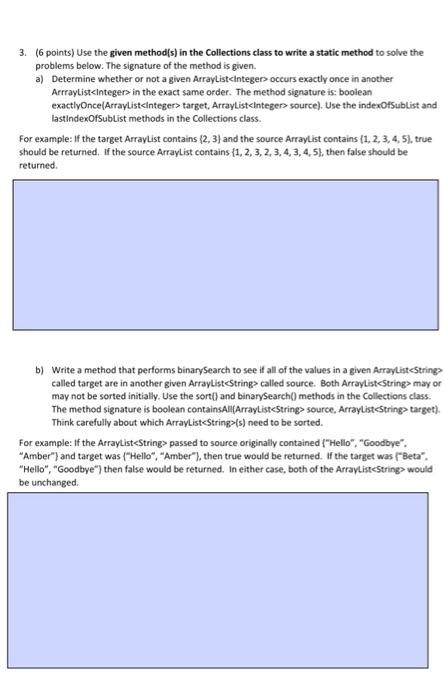Solved 2. (6 points) Write the signature of the static | Chegg.com Solved 2. (6 points) Write the signature of the static | Chegg.com