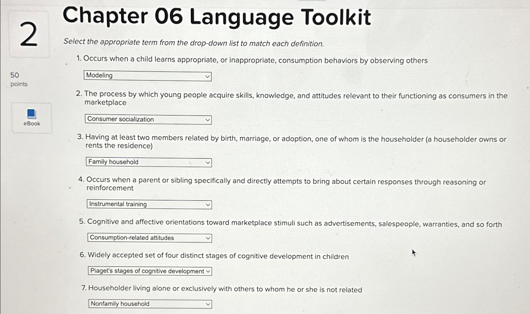 Solved Chapter 06 ﻿Language ToolkitSelect the appropriate | Chegg.com