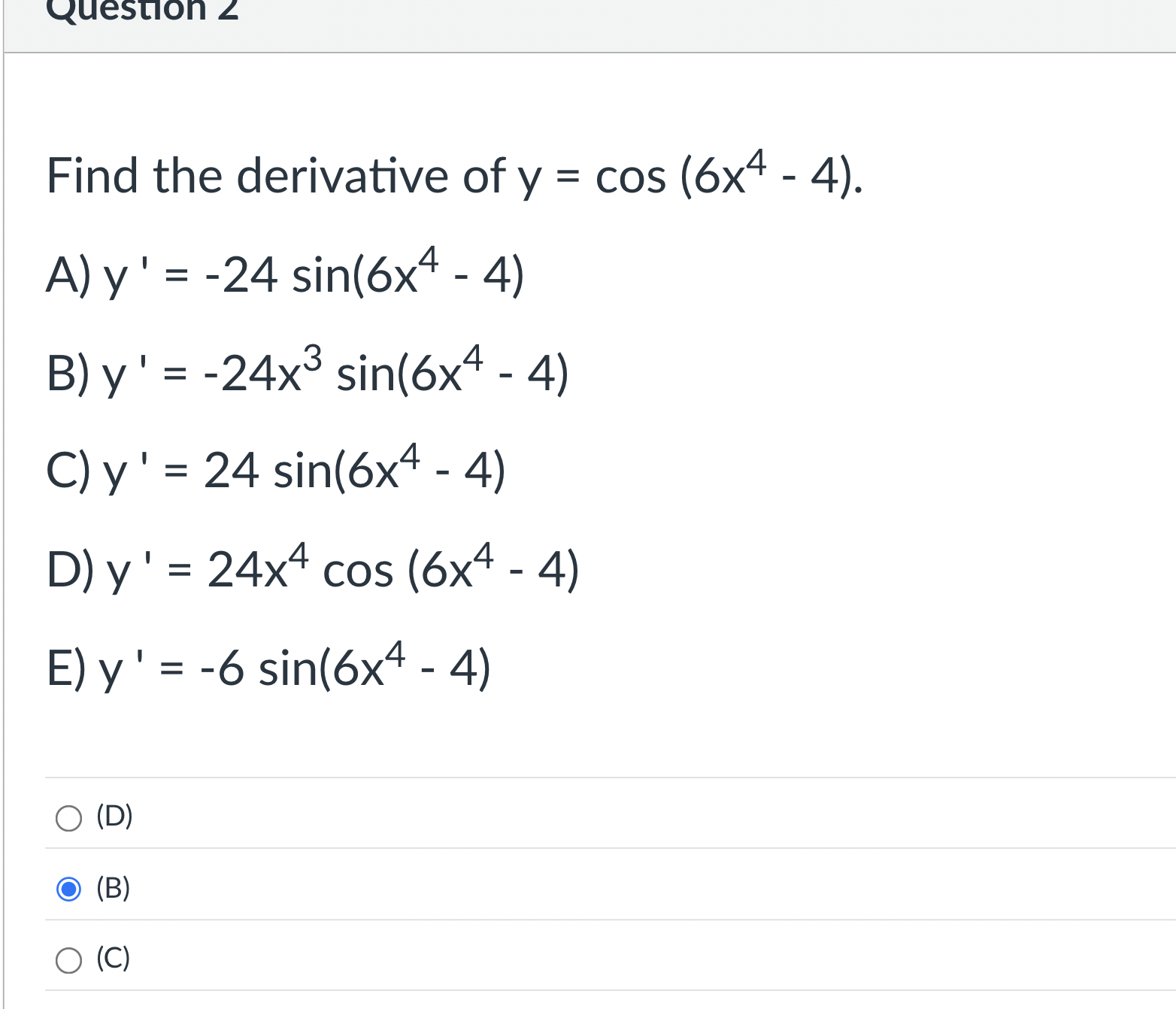 Solved Find the derivative | Chegg.com