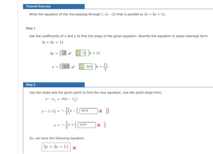 Solved Write The Equation Of The Line Passing Through 2