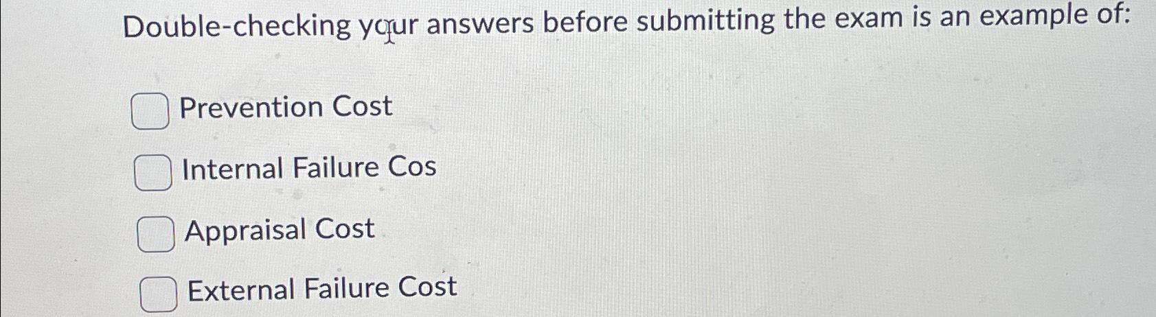 Solved Double-checking yorur answers before submitting the | Chegg.com