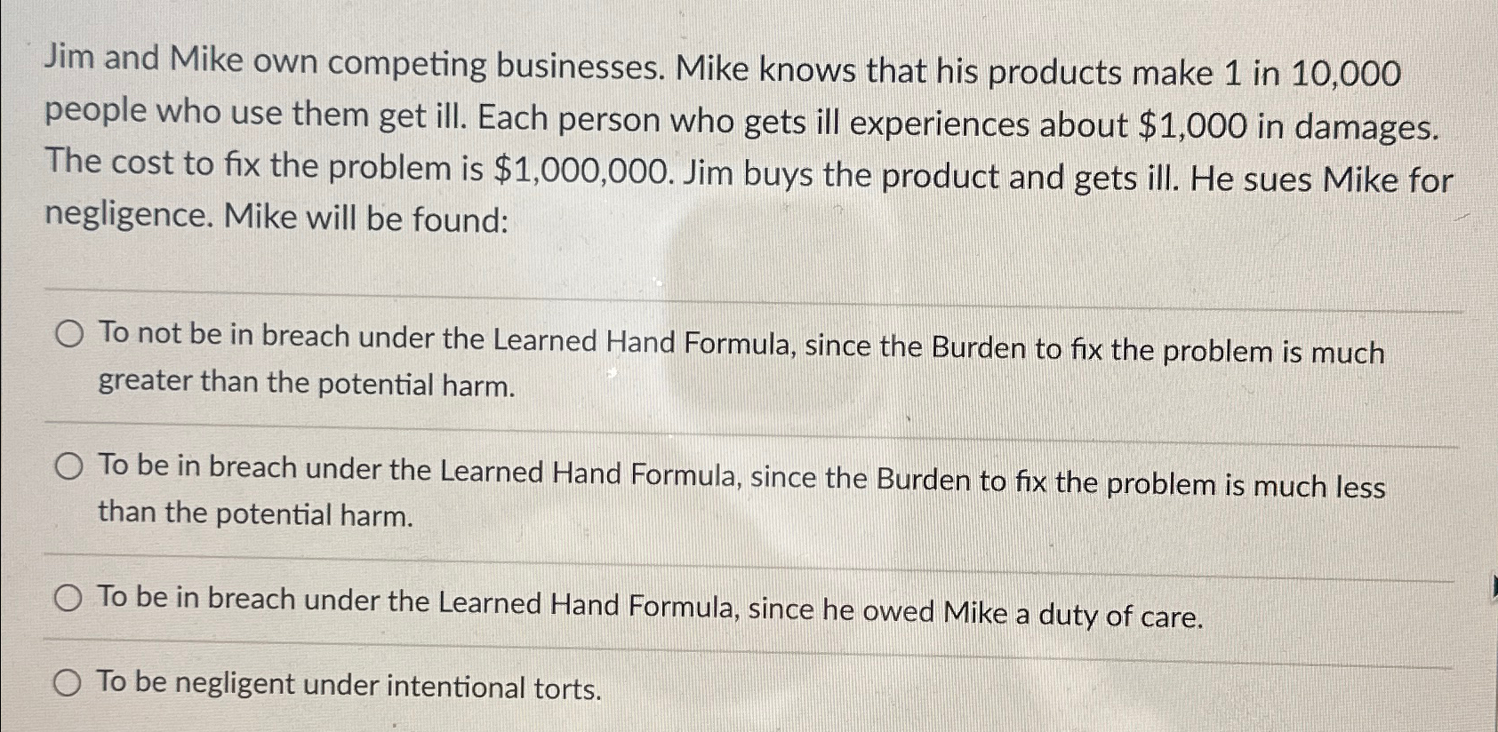 Solved Jim and Mike own competing businesses. Mike knows | Chegg.com