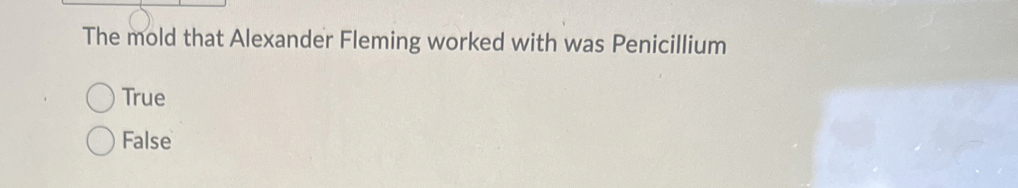 Solved The mold that Alexander Fleming worked with was | Chegg.com
