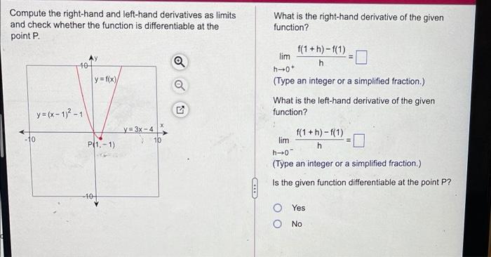 Solved Compute the right-hand and left-hand derivatives as | Chegg.com