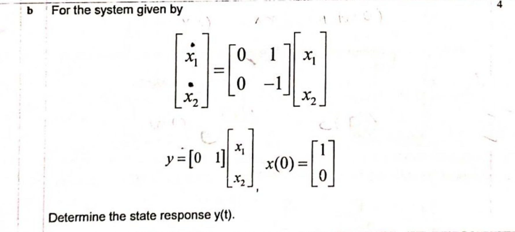 Solved b ﻿For the system given | Chegg.com