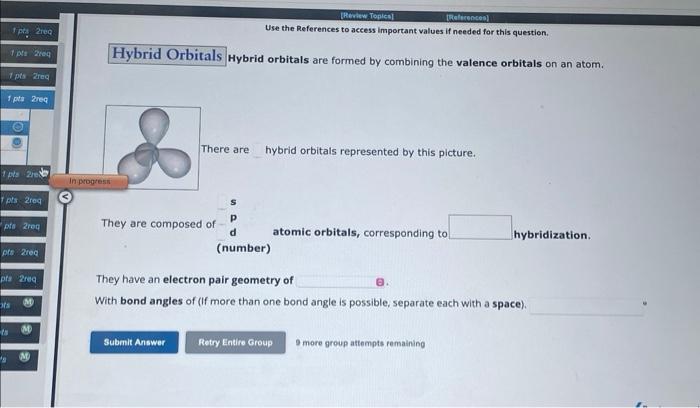 Solved Hybrid orbitals are formed by combining the valence | Chegg.com