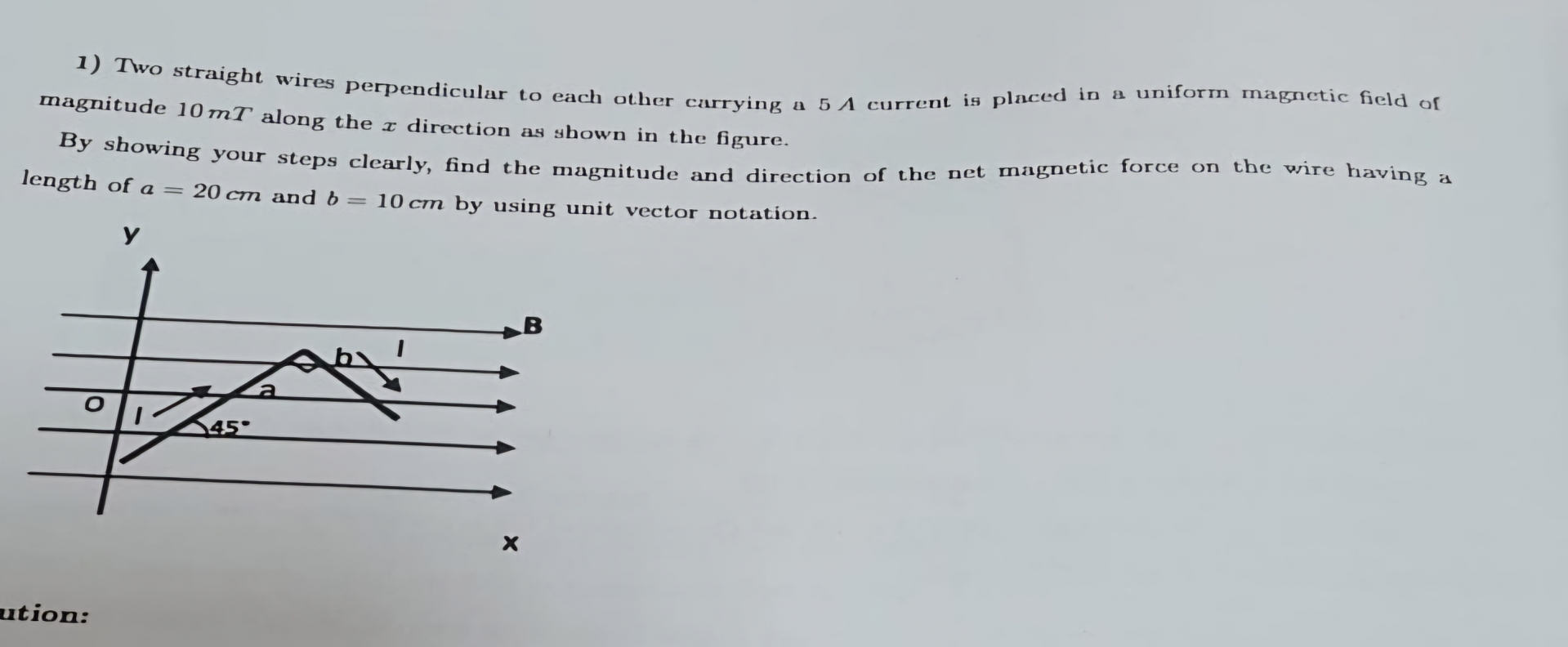 Solved Two straight wires perpendicular to each other | Chegg.com