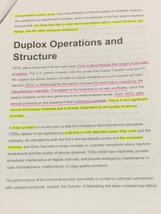 Solved Duplox Copiers Canada Limited Your Client Your client | Chegg.com