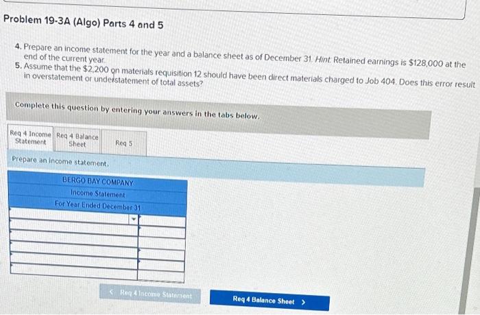 Solved Problem 19-3A (Algo) Computing and recording job | Chegg.com