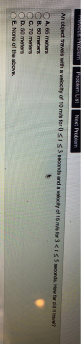 Solved VIOUS Proustem Problem List Next Problem An object | Chegg.com