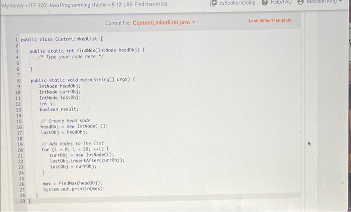 Solved Java// use the code that is provided.There are two | Chegg.com