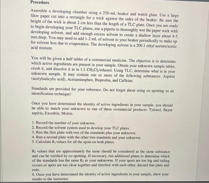Solved Procedure Assemble a developing chamber using a | Chegg.com