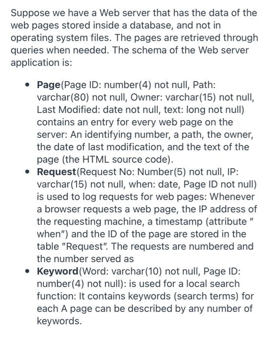 Solved Suppose we have a Web server that has the data of the | Chegg.com