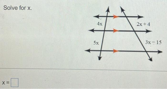 Solved Solve for x. | Chegg.com